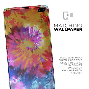 DesignSkinz Spiral Tie Dye V8 Protective Vinyl Decal Wrap Skin Cover Compatible with The Samsung Galaxy S20 (Screen Trim & Back Glass Skin)