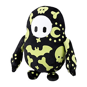 FALL GUYS Ultimate Knockout Small 8" Collectible Plush Toy - Glow in The Dark Spooky Doodles