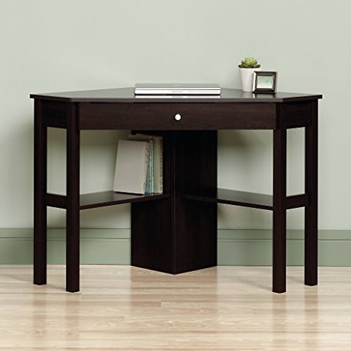 Sauder Beginnings Corner Computer Desk, Cinnamon Cherry finish