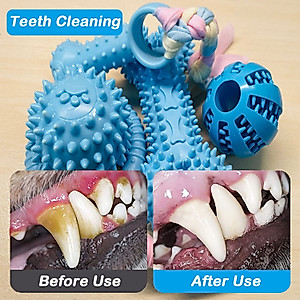 DGAGRCHEW Puppy Toys for Teething, Puppy Chew Toys for Small Dogs, Treat Dog Toys for Small Dogs 0-6 Months (Blue)