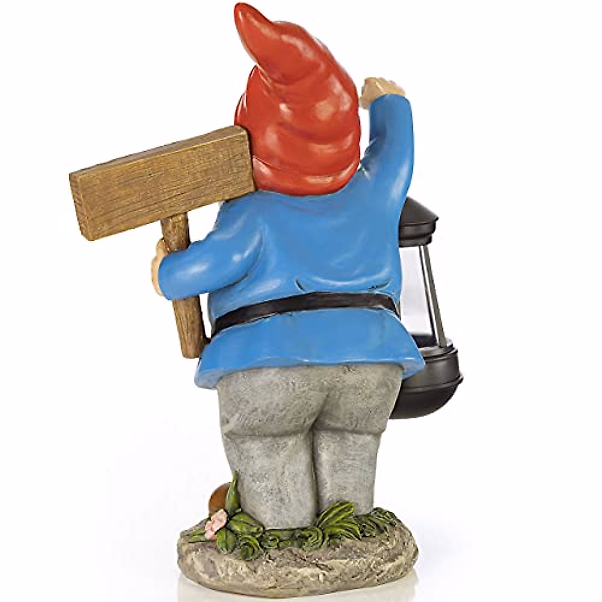 VP Home Welcome Gnome with Lantern Solar Powered LED Outdoor Decor Garden Light (Red Hat) Welcome gnome Statues Outdoor gnome Decor Funny Figurine Decor for Outside Patio, Yard, Lawn