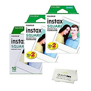 Fujifilm Instax Square Instant Film - 50 Exposures + Quality Photo Microfiber Cloth …