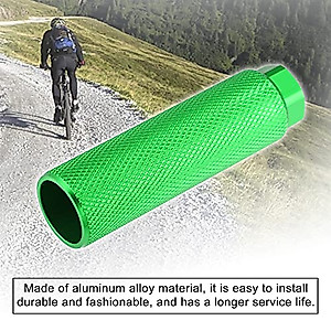 X AUTOHAUX Pair Aluminum Alloy Rear Foot Pegs Footrests Universal Green for BMX MTB Bike Bicycle Fit 3/8 Inch Axles