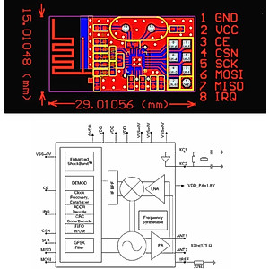 Aideepen 10PCS NRF24L01+ 2.4GHz WL Transceiver Module R-F Transceiver Module