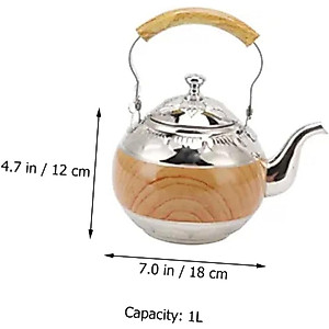 Yardwe stainless steel teapot pour over coffee kettle water boiling pot stovetop tea kettle water boiling kettle boiling water kettle stainless steel water kettle honk office with handle