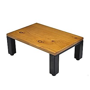 Bedroom Step Stool, Holds Up to 300 Pounds, ECROCY Bathroom Step Stool, Kitchen Step, Foot Stool for Kids and Adults - Portable Single Step Stool(Assembly Required) Teak