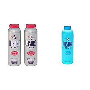 Leisure Time 22337-02 Granules Hot Tub Chlorine, 2-Pack & Leisure Time A Bright and Clear Cleanser for Spas and Hot Tubs, 32 fl oz
