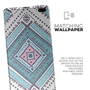 DesignSkinz Tribal Vector Ethnic Pattern v3 Protective Vinyl Decal Wrap Skin Cover Compatible with The Samsung Galaxy S20 (Screen Trim & Back Glass Skin)