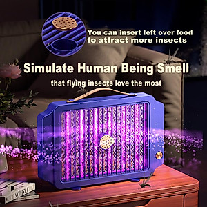 (2025 New) Bug Zapper Outdoor Rechargeable, Indoor Mosquito Zapper with Dual Net LED Lights, Electric Fly Zapper for Patio Home Garage Kitchen, Body Temperature Attract Control Gnat Moth Fruit Flies