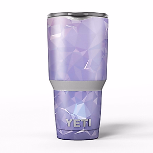 Design Skinz Light Purple Geometric V13 - Skin Decal Vinyl Wrap Kit Compatible with The Yeti Rambler Cooler Tumbler Cups