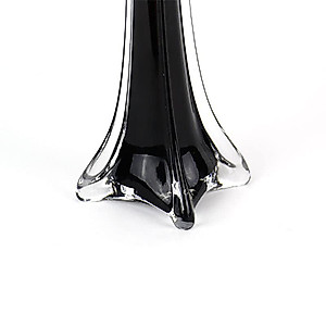 TABLECLOTHSFACTORY 16" Eiffel Tower Wedding Glass Vases-12 PCS-Black