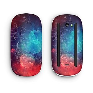 Design Skinz Abstract Fire & Ice V7 Vinyl Decal Compatible with The Apple Magic Mouse 2 (Wireless, Rechargable) with Multi-Touch Surface
