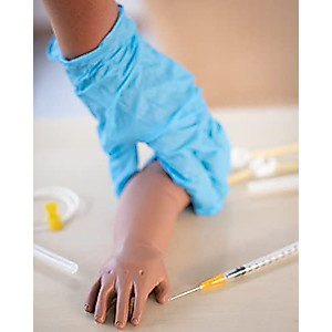 Pediatric IV and Phlebotomy Practice Kit by The Apprentice Doctor. Practice and Perfect Critical Medical Skills Before Working on Real People. (Dark Skin Tone)