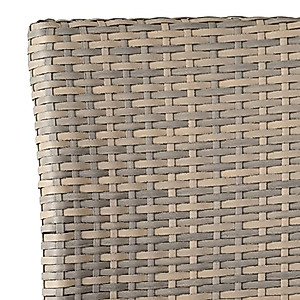 Christopher Knight Home Dover Outdoor Wicker Armless Stacking Chairs with Aluminum Frame, 4-Pcs Set, Chateau Grey