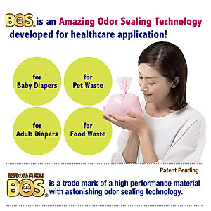 BOS Amazing Odor Sealing Baby Diaper Disposal Bags - Durable and Unscented [Size: XS, Color: Pink] (200 count, Pack of 1) (200 Bags)