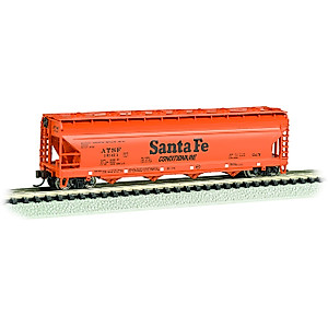 Bachmann Trains - ACF 56' 4-Bay Center-Flow Hopper - Santa FE #101414 - N Scale