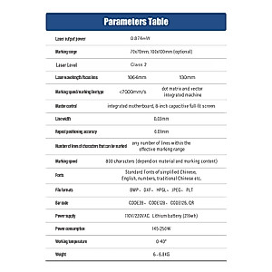 WTTTOOLS Fiber Laser Engraver 30W(0.874mW) Fiber Laser Marking Machine MAX Handheld Laser Engraving Machine Portable Laser Marker with 100 * 100mm Lens Battery Class 4 for Metal Non-Metal Material