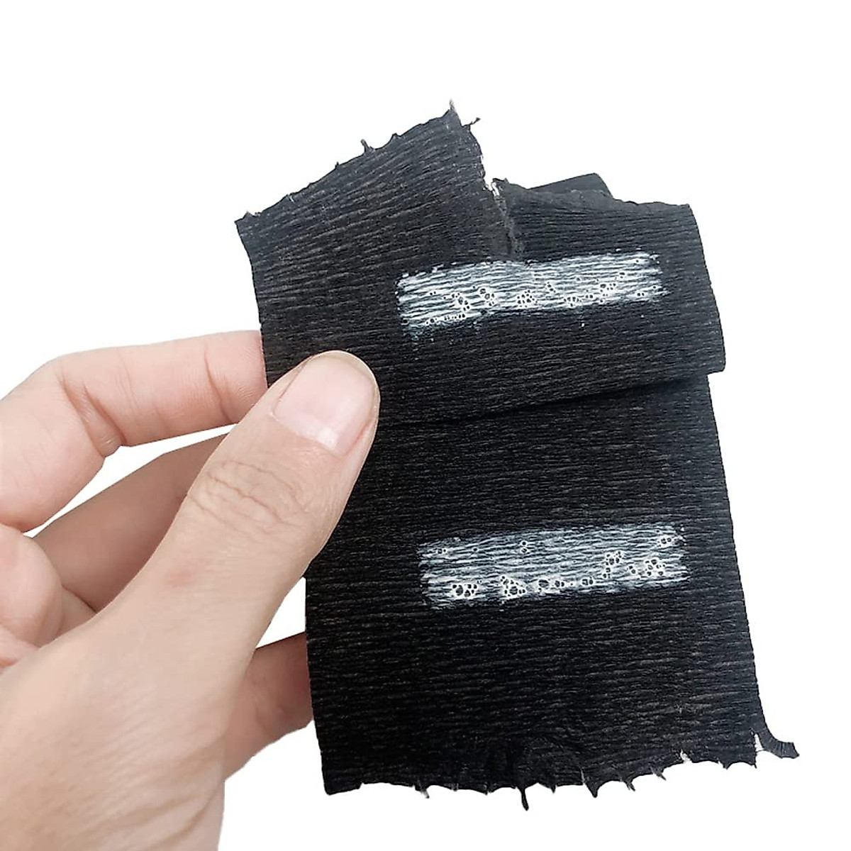 2 PCS Disposable Barber Neck Strips Waterproof Neck Paper Tissue Roll for Salon Haircutting Styling Coloring Black