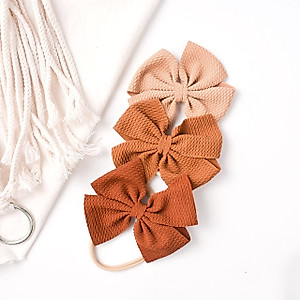 Prohouse 40 PCS Big Bows Baby Nylon Headbands Hairbands Hair Bows Elastics for Baby Girls Newborn Infant Toddler Child Hair Accessories