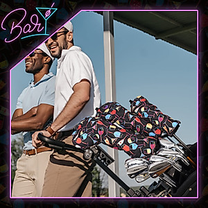 CRAFTSMAN Golf Club Glasses Style Head Cover 3 Pack Golf Club Headcovers for Driver Woods Hybrirds