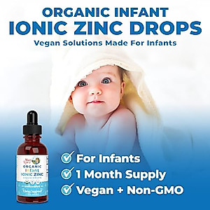 MaryRuth Organics Infant Liquid Ionic Zinc with Organic Glycerin, Zinc Sulfate for Immune Support, Vegan, Formulated for Ages 0-12 Months, 1 Month Supply, 2 Fl Oz