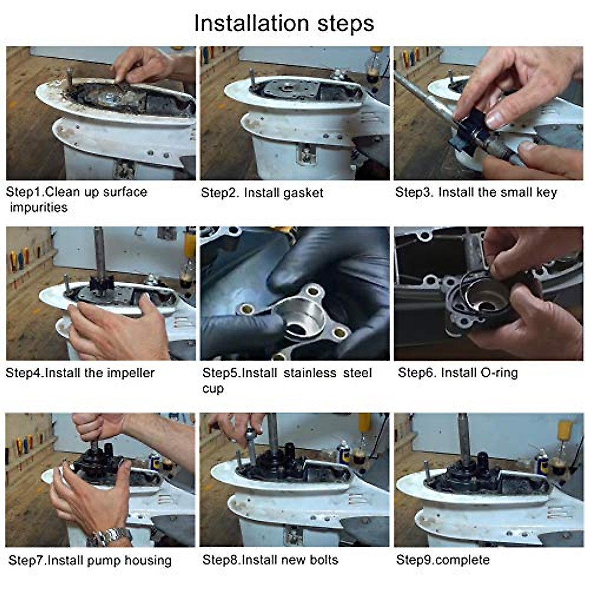 BDFHYK 393630 Water Pump Impeller Repair Kit with Housing for Johnson Evinrude, 2-Stroke(20,25,30,35 Hp) Outboard Engines Replace 393630,0393630,Sierra 18-3382