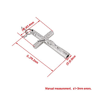 Lovermusic Silver Chrome Plated Steel Dia 0.39inch Crucifix DrumTuning Key with Long Chain Drum Accessories