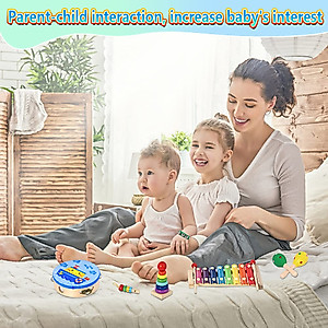 CYY Musical Instrument Toys for Toddlers,Baby Learning Music Sets,Wood Xylophone&Percussion Instruments for Children,Preschool Educational for Kids, A Great Birthday Gifts for Boys or Girls