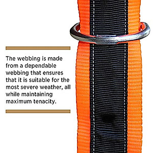 AFP 3’ Cross Arm Strap Premium Heavy-Duty Pass-Through Double Steel Ring, Safety Fall Protection Anchorage Connector (OSHA/ANSI) PPE