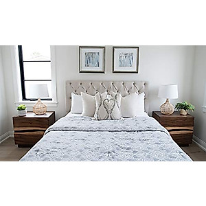 Kouboo Luhu Cane Rib Bulb Table Lamp, Natural with White Shade