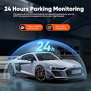 LINGDU D100 Smart Dash Cam Front for Cars, 2.5K Dash Cam with WiFi GPS, Car Camera with 0.96" LCD Display, Voice Control, Night Vision, WDR, Parking Mode, Loop Recording, G-Sensor, 150° Wide Angle