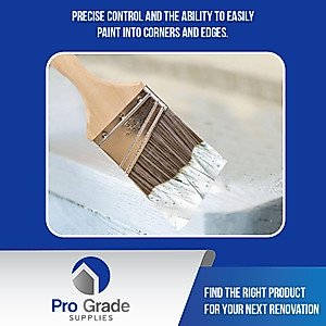 Pro Grade - Paint Brushes - 12Ea 3" Angle Brushes