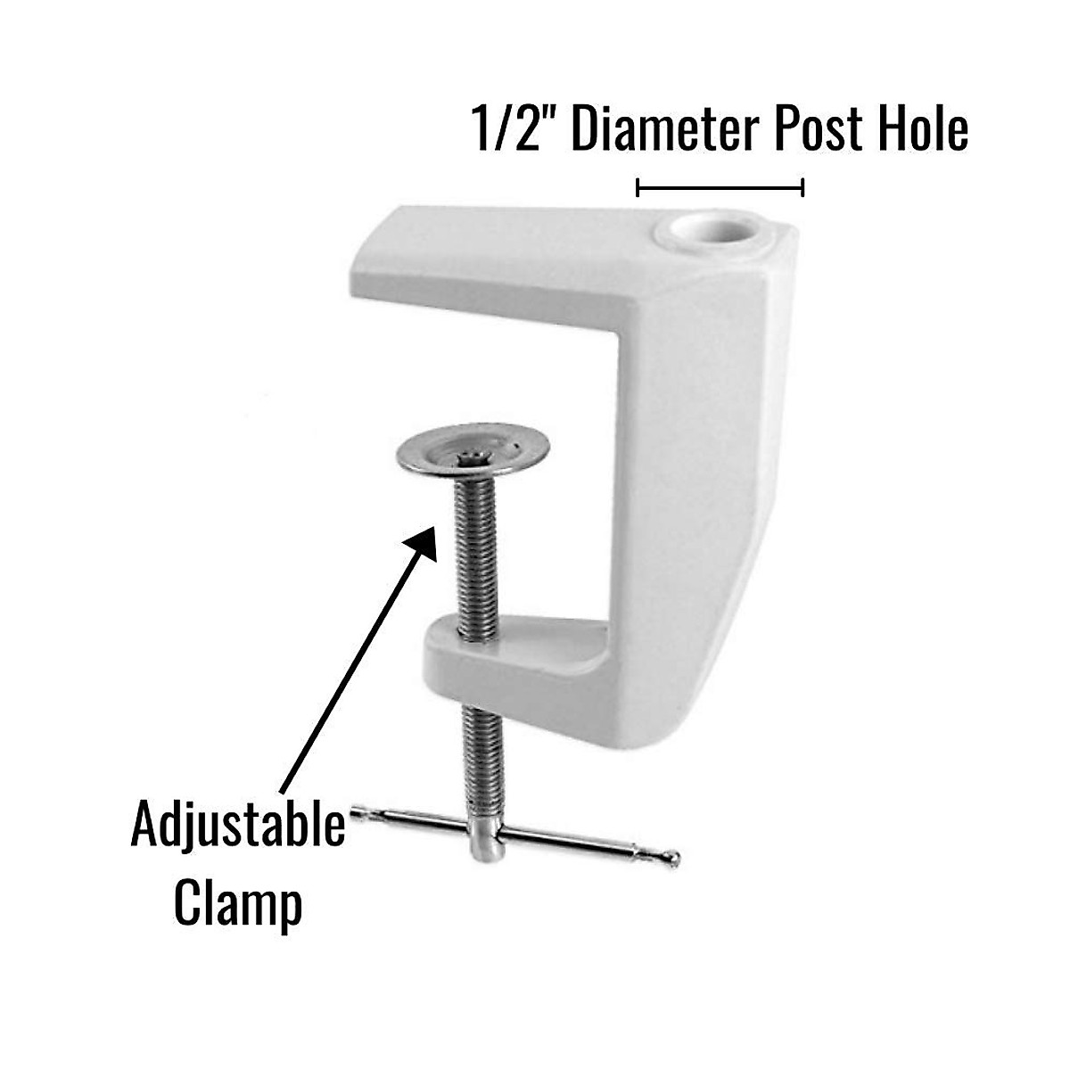 Pro Magnify - Magnifier Lamp Clamp Mount - Work Light Mounting Bracket / Clamp for Desk Magnifying Light