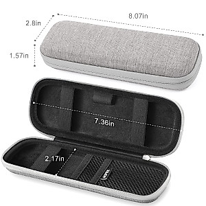 AGPTEK Case Holder for Apple Pencil, Slim Carrying Case Pouch Cover Compatible with Apple Pen Accessories, USB Cable, Earphone, Samsung Stylus iPad Pro Pen/Pencil, Recording Pen, Gray