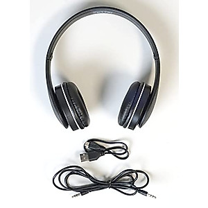 Manhattan Bluetooth On-Ear Headphones - Lightweight, 3.5mm Audio Port for Wired Use, Adjustable, Foldable, Padded Ear Cushion, Microphone & Controls – for Gym, School, Kids - 3 Yr Mfg Warranty–180641