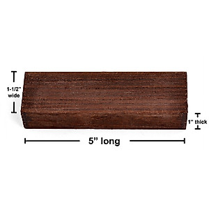 Texas Knifemakers Supply Bolivian Rosewood Knife Handle Block (Each Piece is Unique) 5" x 1-1/2" x 1"