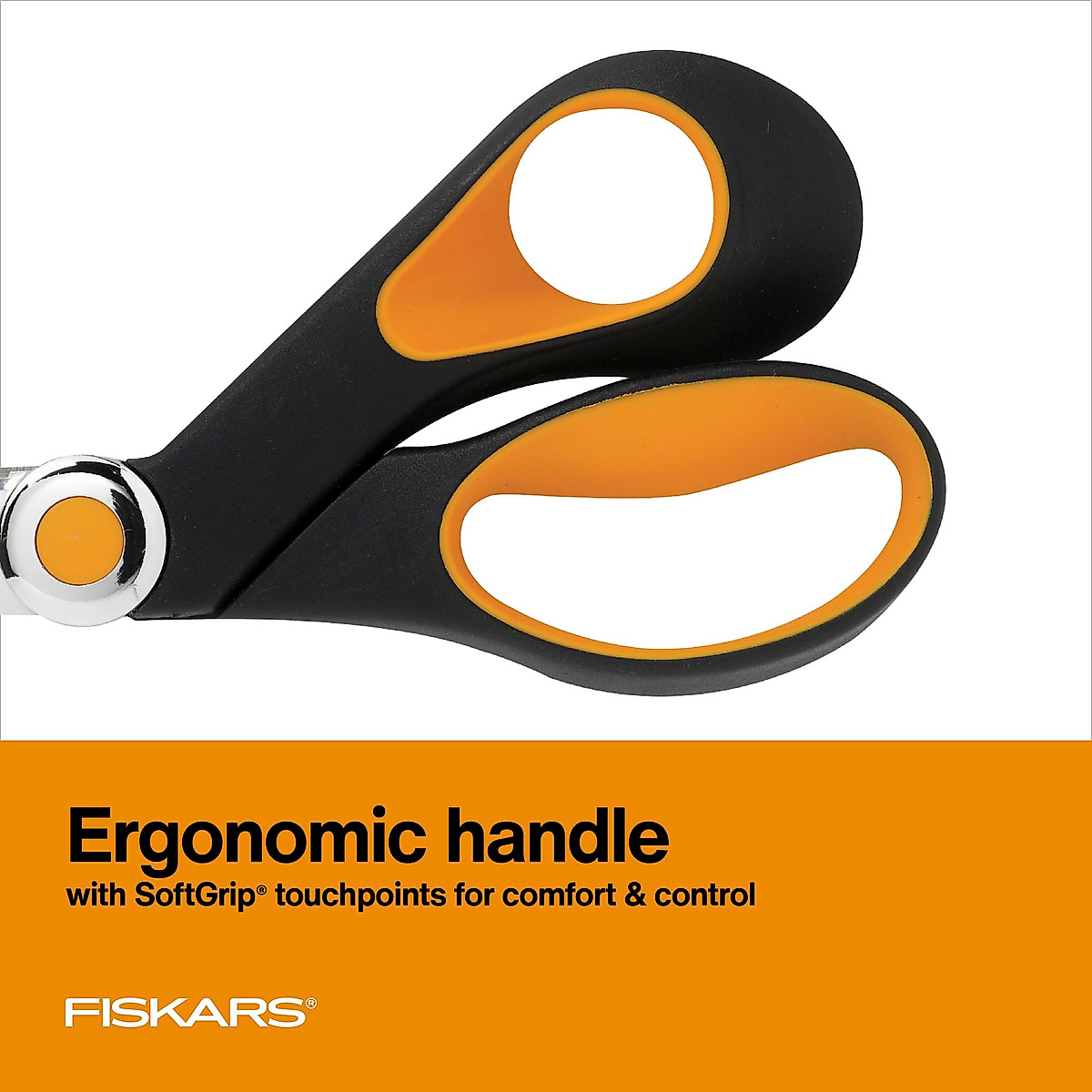 Fiskars 175800-1002 Razor-edge Softgrip Scissors, 8 Inch, Black