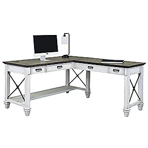 Martin Furniture Open L-Desk, White