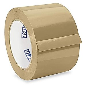 ULINE Industrial Shipping & Packing Tape 3" x 110 Yards 2.0 Mil - Tan (4 Pack)