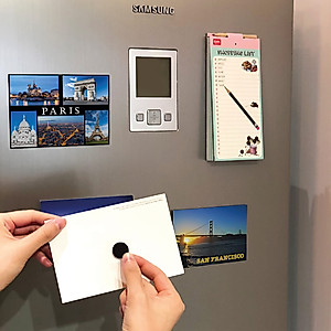 Round Magnets with Adhesive Backing, 120 Pieces Magnet Circles (Diameter 0.8’” x 0.08”) on 4 Tape Sheets, with 3M Strong Adhesive Backing. Perfect for DIY, Art Projects, whiteboards & Fridge