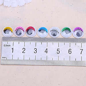 DECORA 240pcs 10mm Colors Wiggly Googly Eyes with Eyelash with Self-Adhesive DIY Scrapbooking Crafts