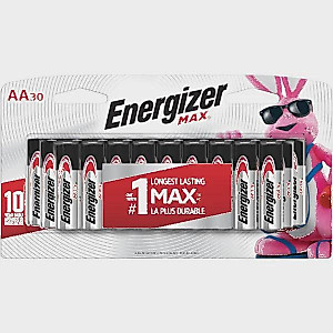 Energizer AA Batteries, Max Double A Battery Alkaline, 30 Count