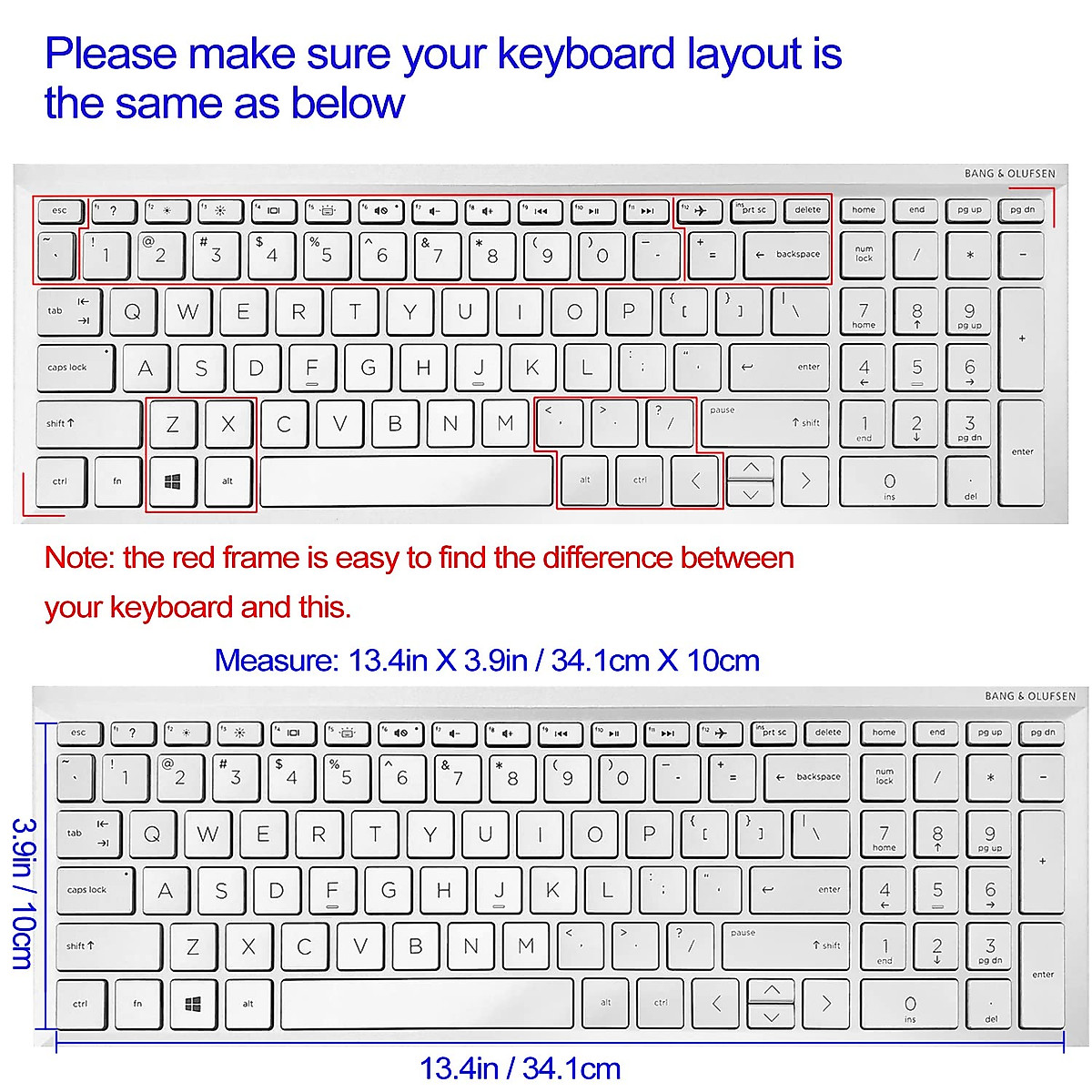 WSLUCKO Keyboard Cover for HP Envy x360 15.6''Series/HP Pavilion 15/ HP Pavilion x360 15.6” Series/HP Envy 17 17.3" Series/HP Laptop 15t 17t 17-ca0011nr 17-by0040nr, Peony