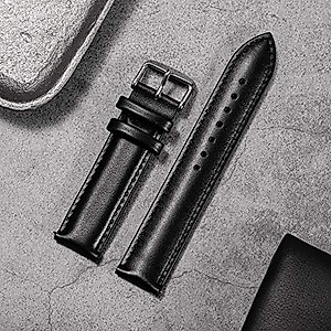 JL-BAND 5 colors optional Quick release strap leather strap full grain strap suitable for 18mm, 19mm, 20mm, 21mm, 22mm, 23mm, 24mm (choose the appropriate size)