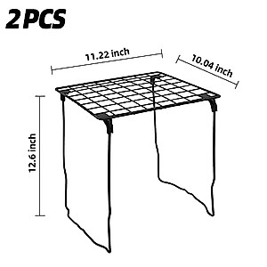 2 Pcs Locker Shelf, 12" Stackable Locker Shelves for School Lockers Office Locker Organizer Suitable for School, Office, Bathroom