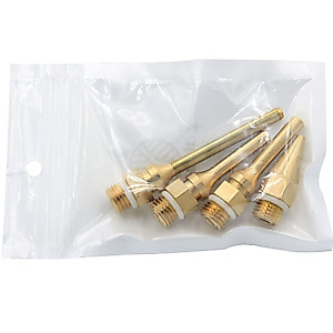 Eyech 4 pack Interchangeable Hot Glue Gun Nozzles Copper Glue Gun Nozzle Assortment Set for Melting Glue Gun Use Craft Repair Tool 2.0x70mm 2.0x50mm 2.0x34mm 3.0x50mm