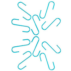 Soarhover 10 Pack S Shape Finish Steel Hanging Hooks for Kitchenware, Pots, Utensils, Plants, Towels, Gardening Tools, Clothes (Blue)