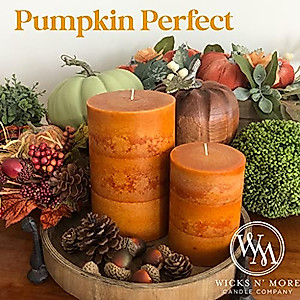 Wicks N More Pumpkin Perfect 3x6 Scented Pillar Candle