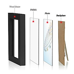 Ieoyoubei 2-Pack Frame Photo Frame Desktop Or Wall Hanging Decoration,Display Size 5x7" Red