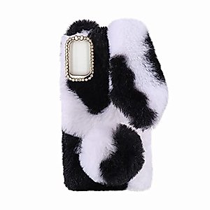 Mikikit Plush Phone Protector Decorative Phone Case Compatible for Galaxy A03s